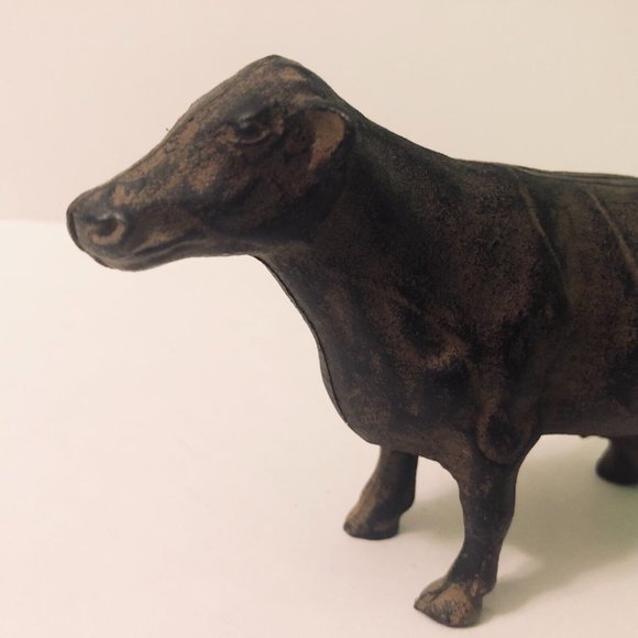 Other | Vintage Cast Iron Cow 65 Inch Long Dairy Cow Farm Animal Figure ...